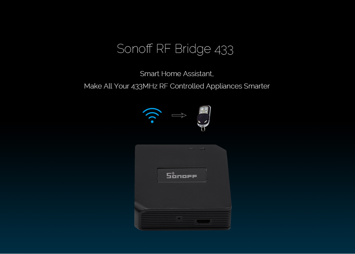 Sonoff RF Bridge 433 - Thiết bị chuyển đổi sóng RF sang WiFi - Giải ...